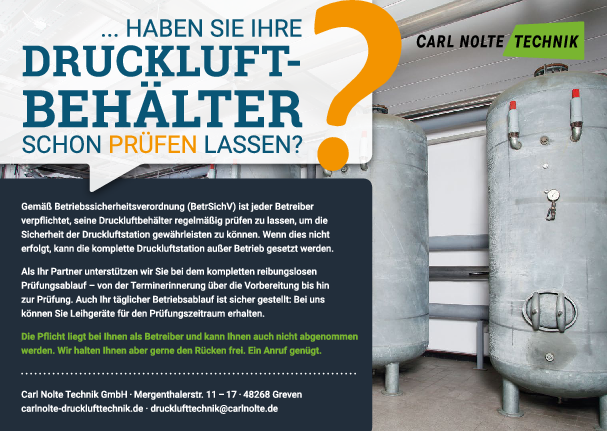Druckbehälter Prüfung Ab Welcher Größe